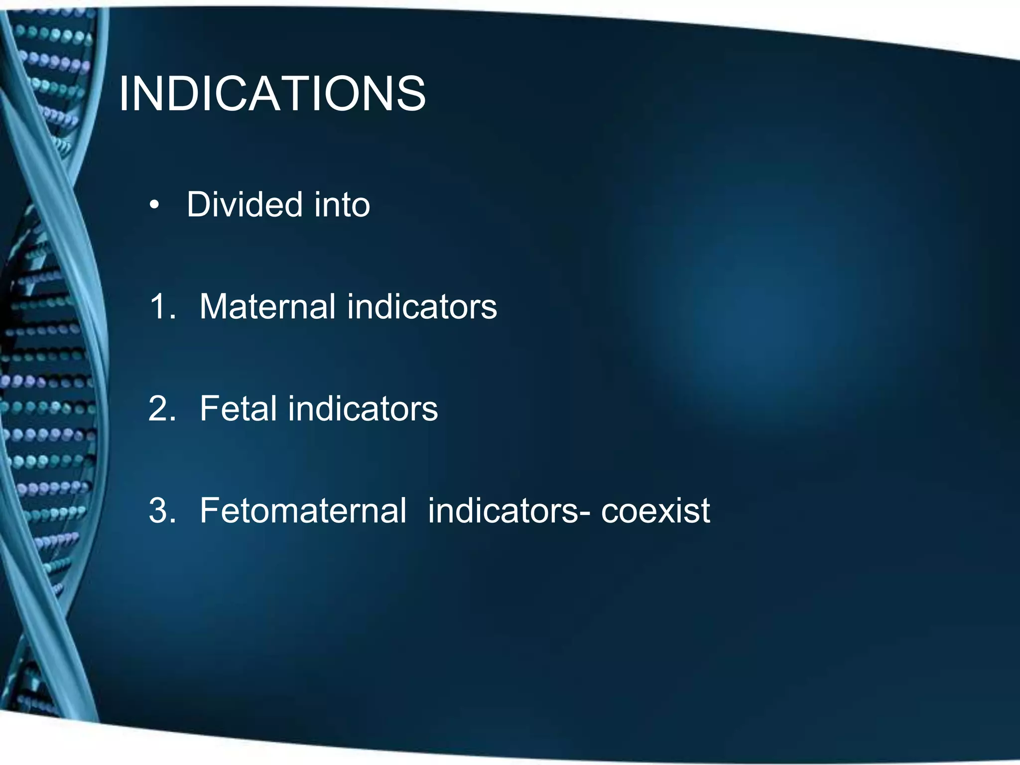 Caesarean section - indications and types | PPTX