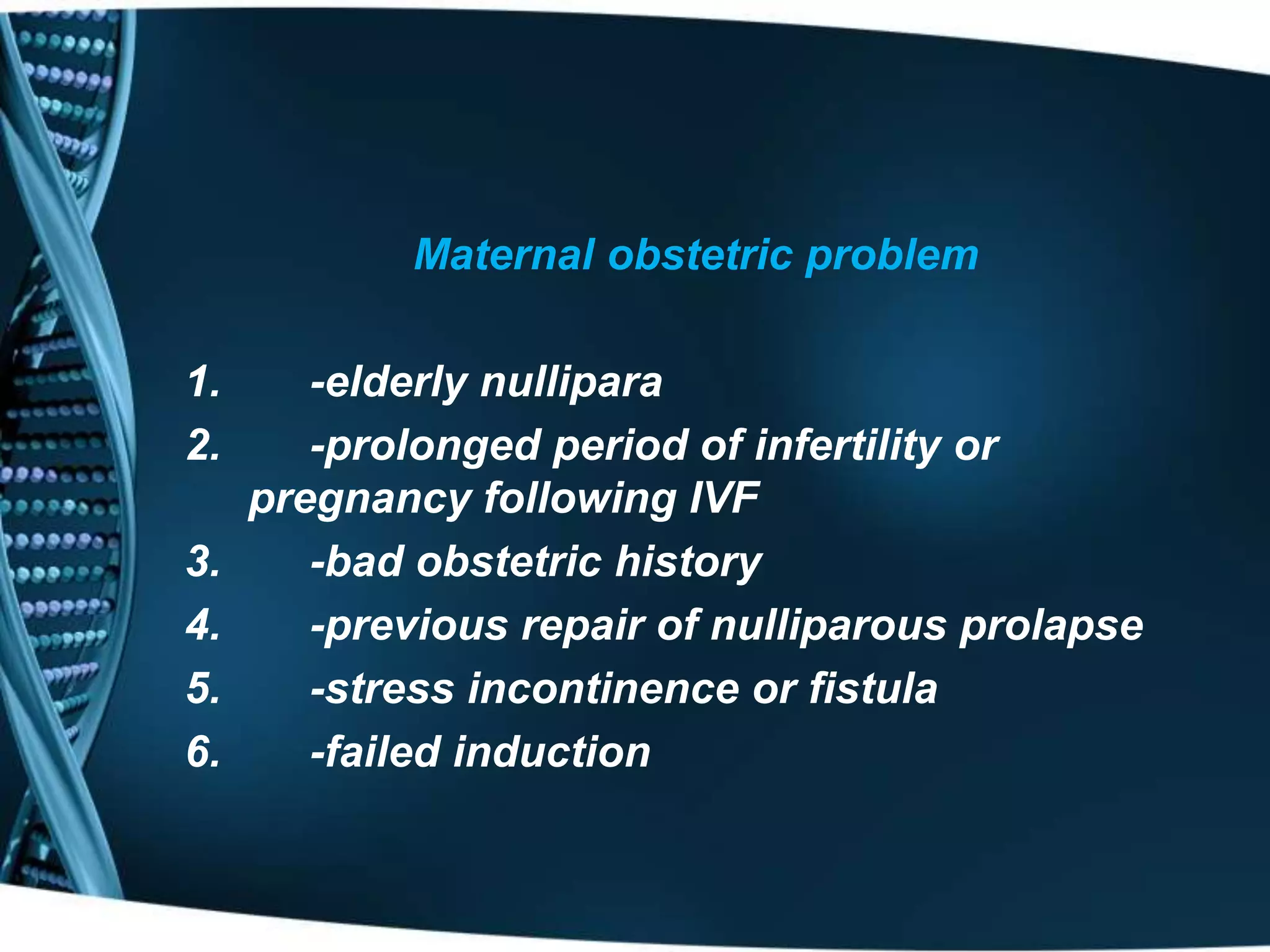 Caesarean section - indications and types | PPTX