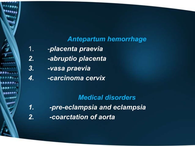 Caesarean section - indications and types | PPTX | Pregnancy ...