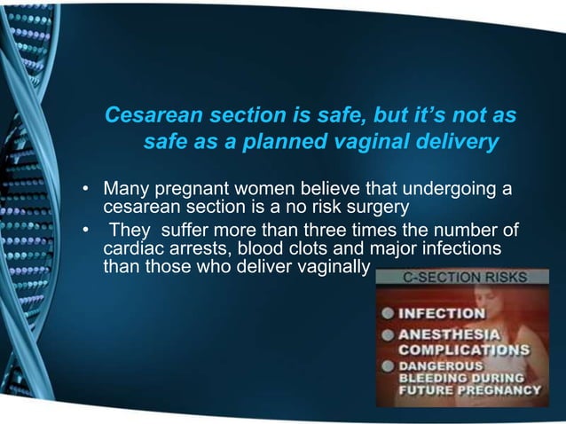 Caesarean section - indications and types