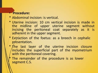 Caesarean section & others | PPTX