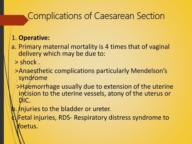 Caesarean section & others | PPTX