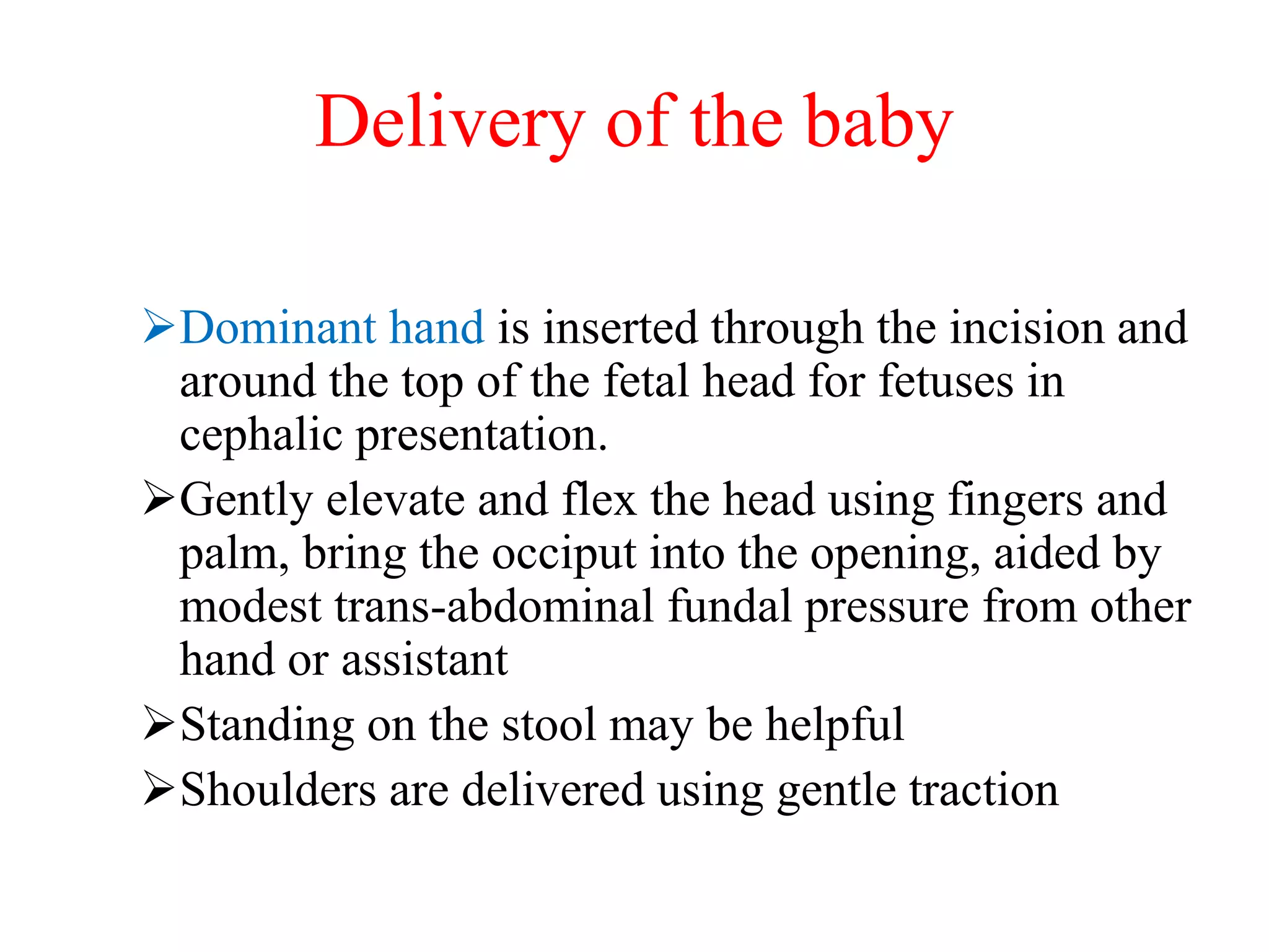 Caesarean section (techniques) pgp | PPTX