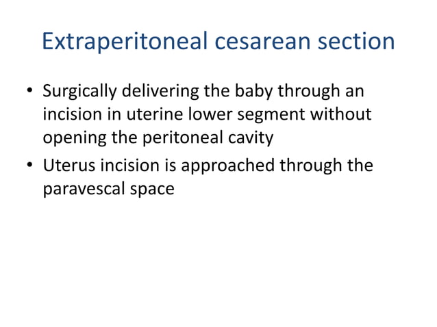 Caesarean section (techniques) pgp | PPTX