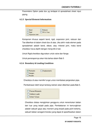 Caesar II (Pipe Stress Analysis) - Bahasa Melayu | PDF