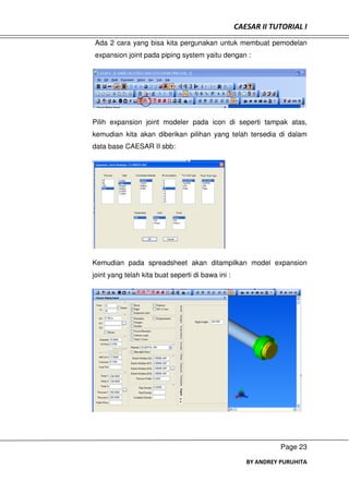 Caesar II (Pipe Stress Analysis) - Bahasa Melayu | PDF