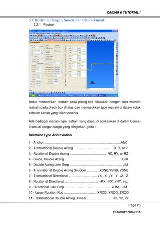 Caesar II (Pipe Stress Analysis) - Bahasa Melayu | PDF