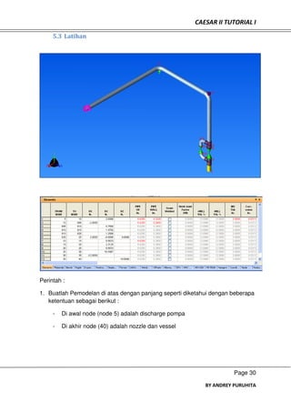 Caesar II (Pipe Stress Analysis) - Bahasa Melayu | PDF