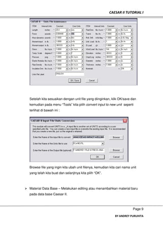 Caesar II (Pipe Stress Analysis) - Bahasa Melayu | PDF