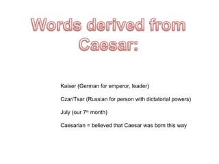 Caesar's quotes | PPT