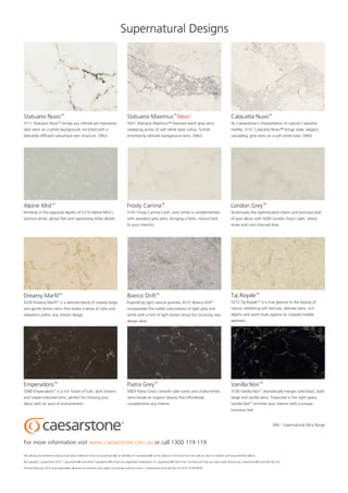 Caesarstone Statuario Maximus | PDF