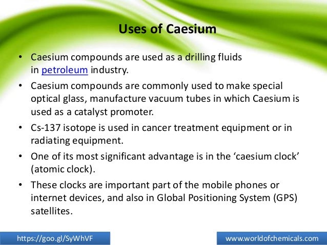 Cesium Uses