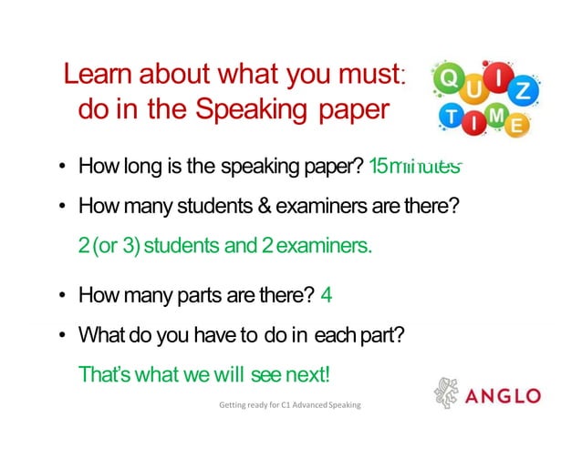 Cae speaking part 1 | PPTX | Educational Assessment | Education