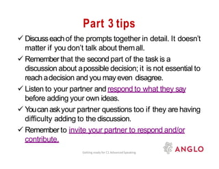 Cae speaking part 3 | PPTX