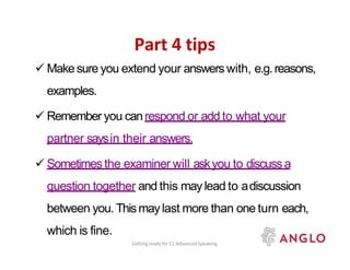 Cae speaking part 3 | PPTX