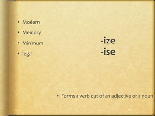 Suffixes | PPTX
