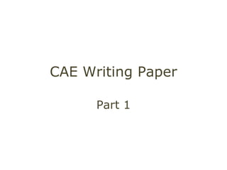 Useful language for Cae WT Paper Part1 | PPT