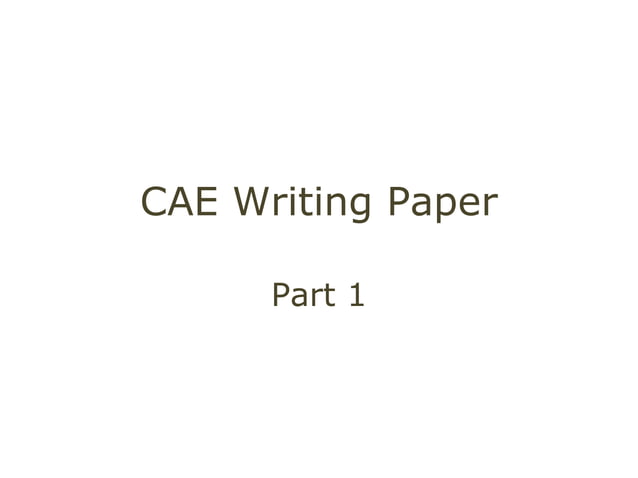 Useful language for Cae WT Paper Part1 | PPT