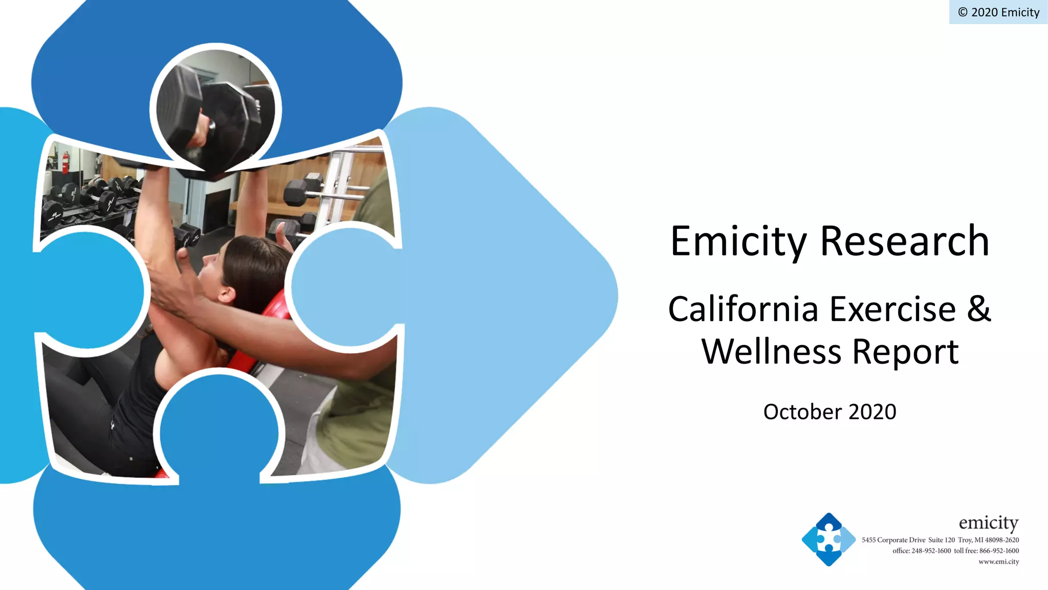 Ca exercise & wellness study report 10 15 | PPT