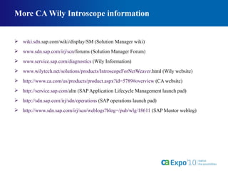 Wily Introscope at the CA Expo 2010 | PPT