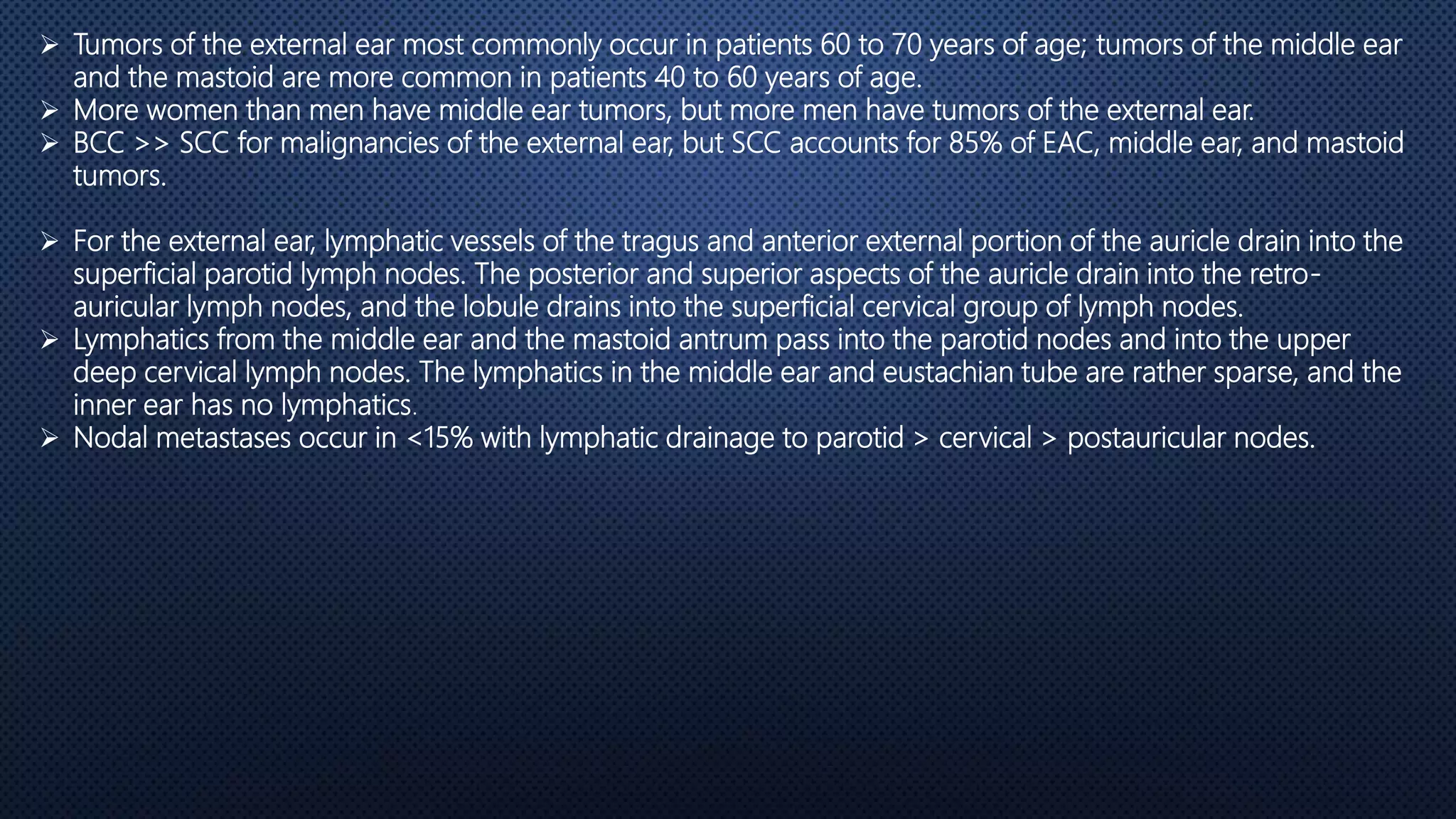 Ca external and middle ear staging to management1 | PPTX
