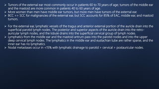 Ca external and middle ear staging to management1 | PPTX