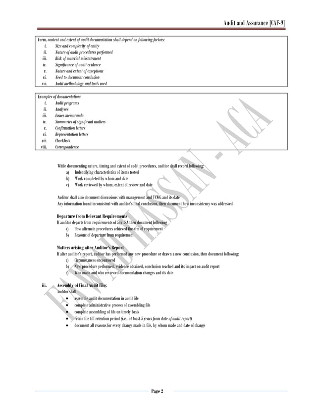 International Standards on Auditing - Summarized | PDF | Business ...