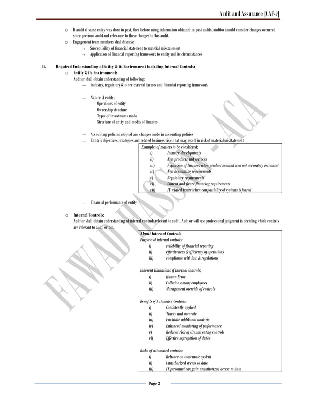 International Standards on Auditing - Summarized | PDF | Business ...