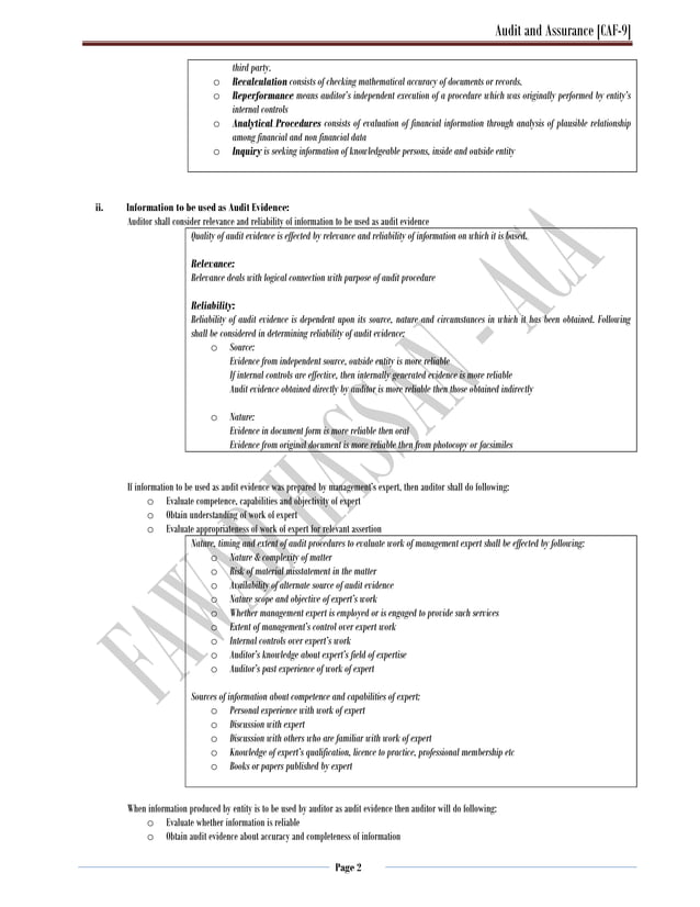 International Standards on Auditing - Summarized | PDF | Business ...