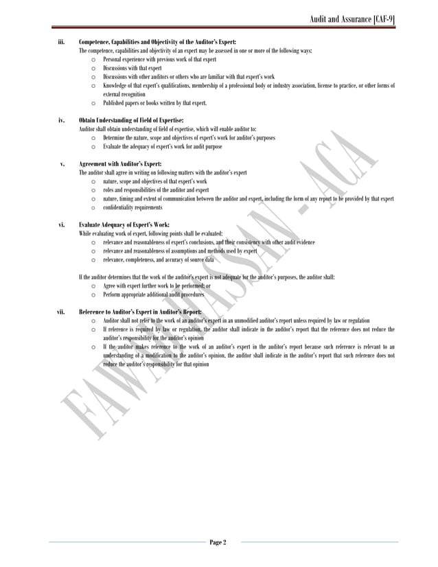 International Standards on Auditing - Summarized | PDF | Business ...