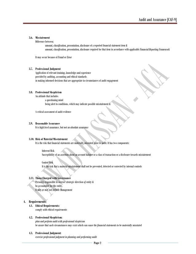 International Standards on Auditing - Summarized | PDF | Business ...