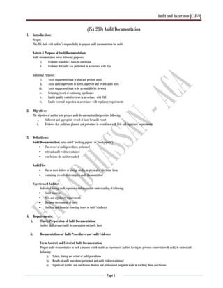 International Standards on Auditing - Summarized | PDF