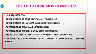 evolution of computers and various types | PPTX