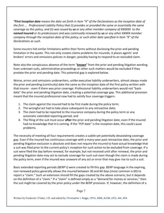 Claims Made Series Published Edition FCGver | PDF