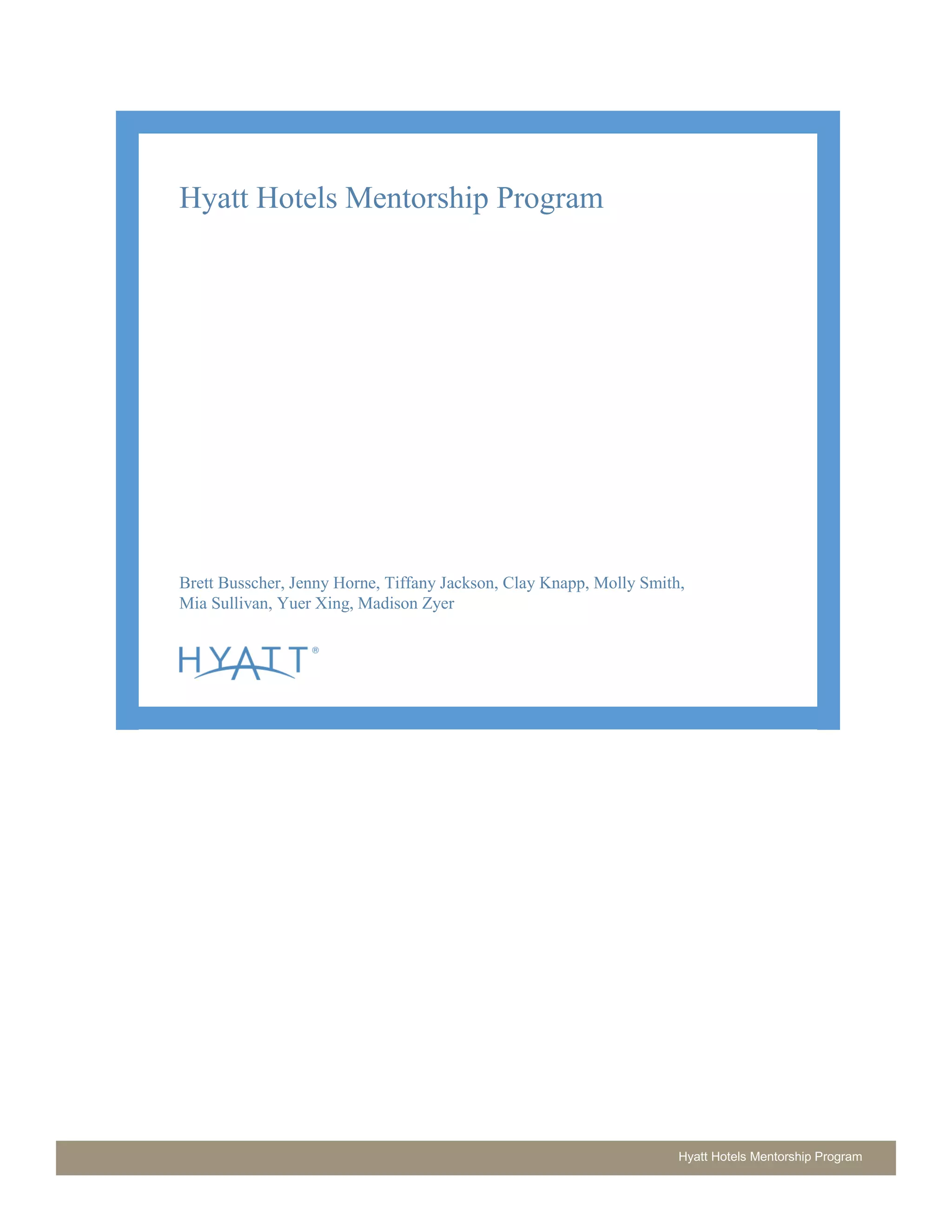 Mentorship Program Outline | PDF | Resume Writing and Advice | Job Search