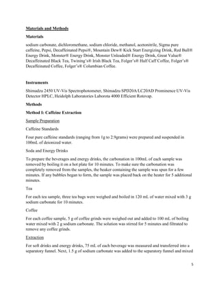 Final Lab Report-Caffeine | PDF