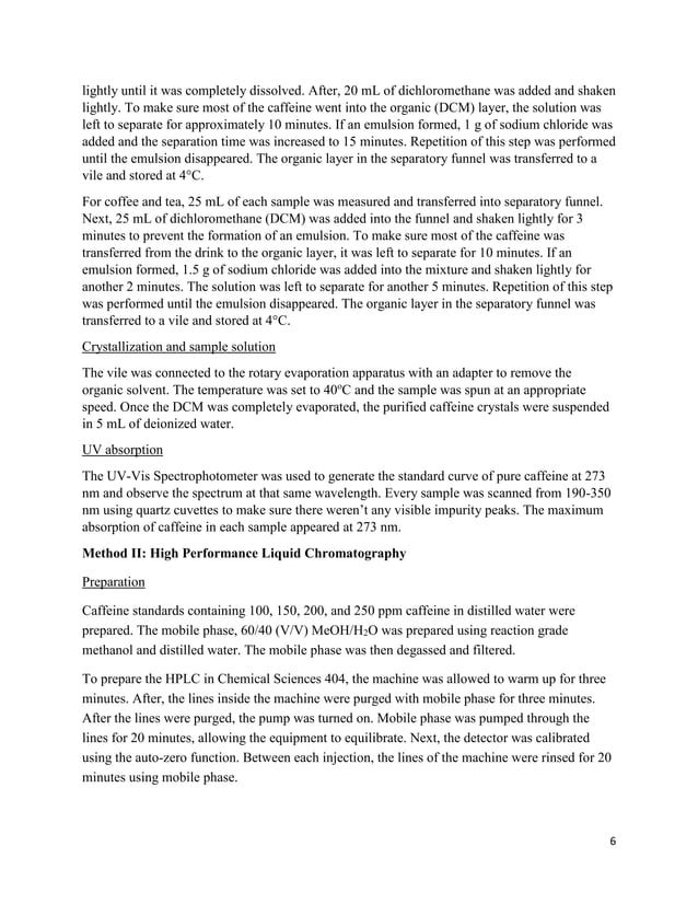 Final Lab Report-Caffeine | PDF Final Lab Report-Caffeine | PDF