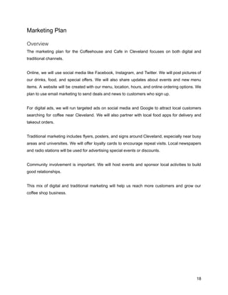 Cafe Coffee Shop Business Plan [Download Free Template] | PDF