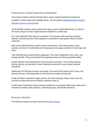 Cafe Coffee Shop Business Plan [Download Free Template] | PDF