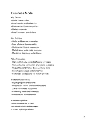 Cafe Coffee Shop Business Plan [Download Free Template] | PDF