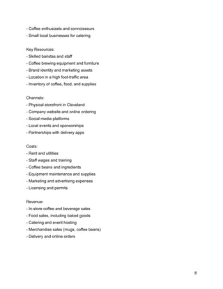 Cafe Coffee Shop Business Plan [Download Free Template] | PDF