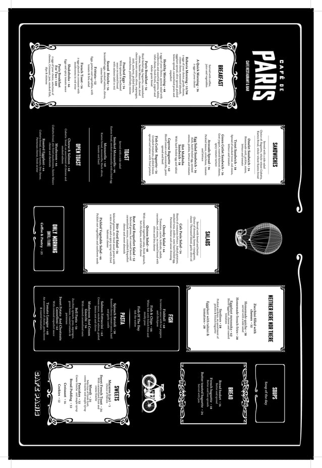 Cafe de paris english menu 1 | PDF