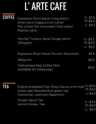 Cafe menu final | PDF