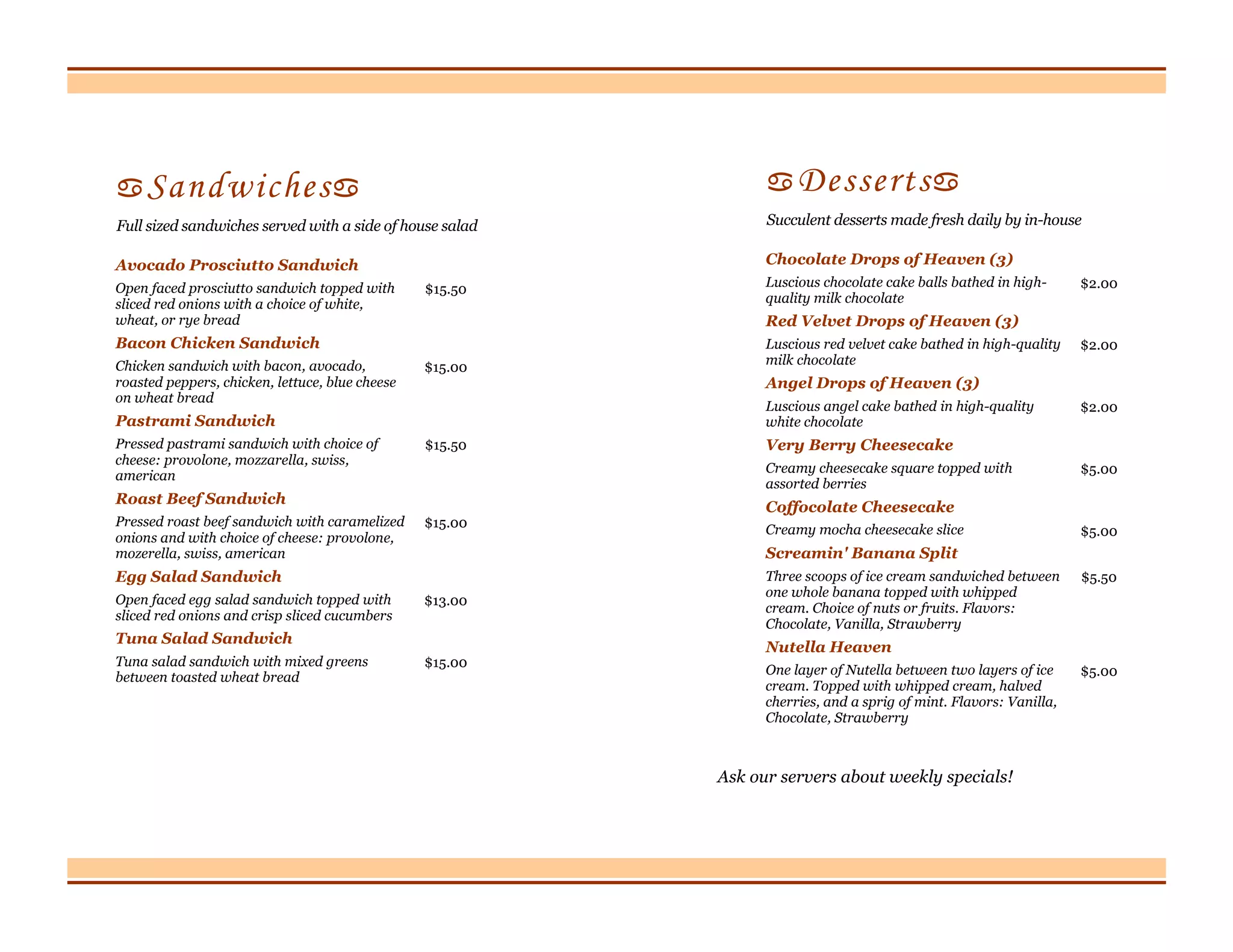 Check out Le Cafe Royale's Menu | PDF