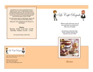 Check out Le Cafe Royale's Menu | PPT