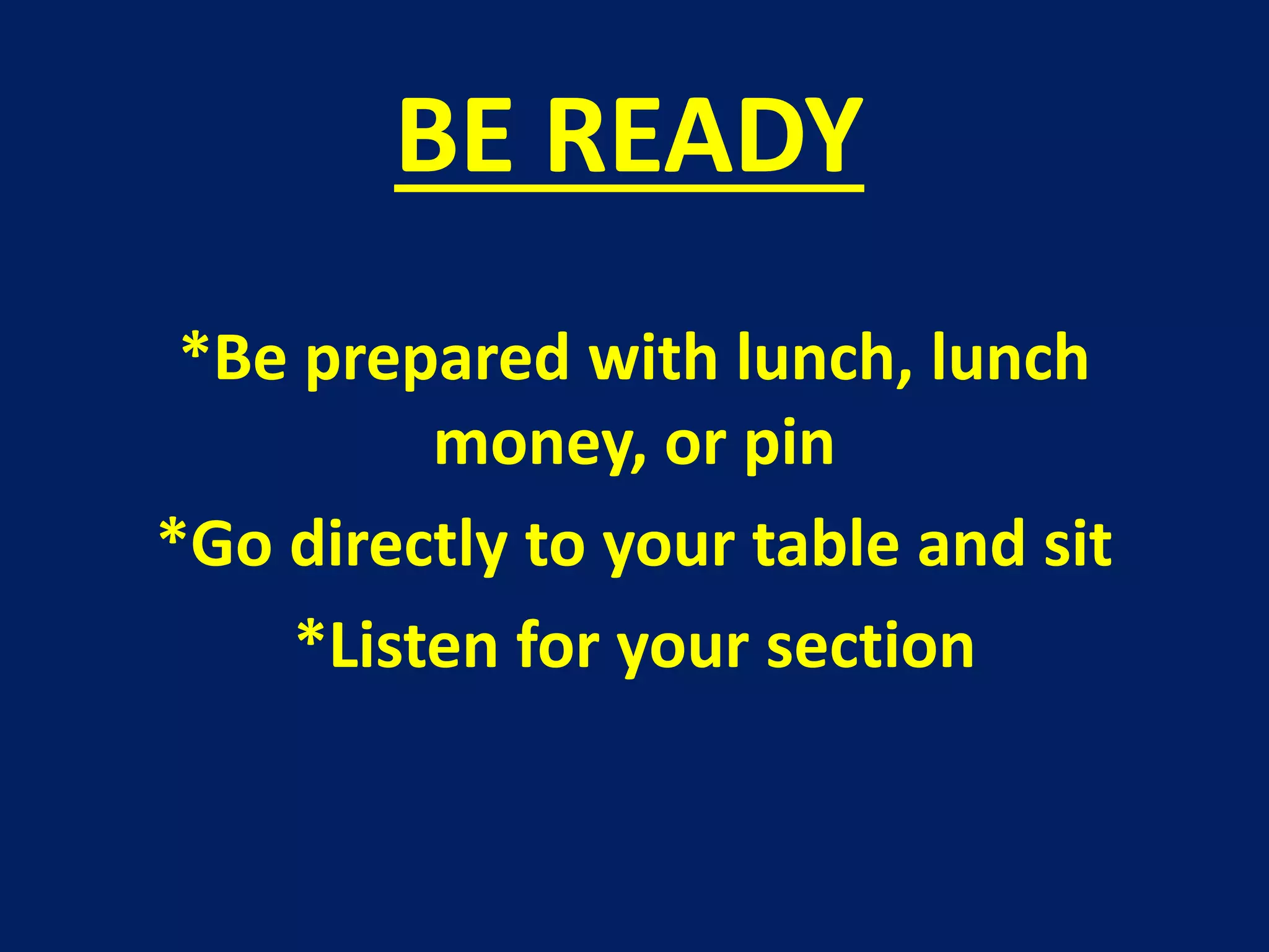 Cafeteria expectations | PPT