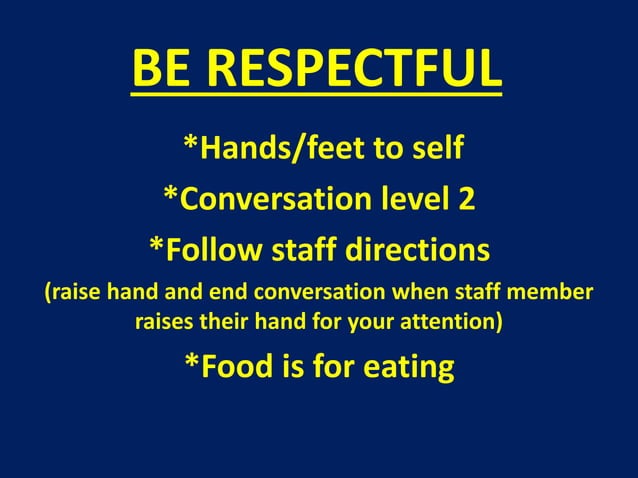 Cafeteria expectations | PPTX
