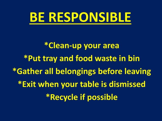 Cafeteria expectations | PPTX