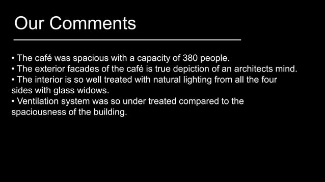 Cafeteria design Literature Review | PPTX