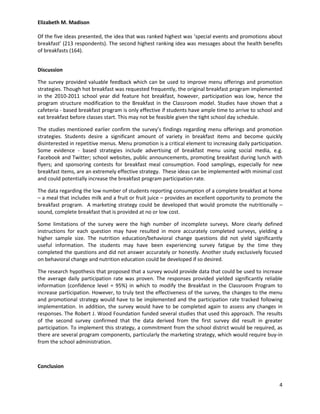 Cafeteria Research Project Report | PDF